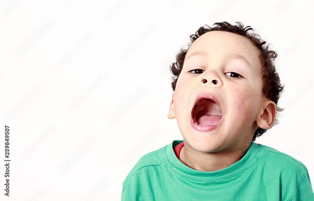 Boy Yawning