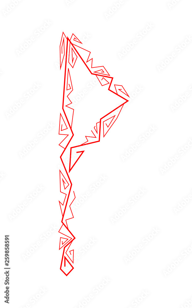 rune Wunjo. Ancient Scandinavian runes. Runes senior futarka. Magic ...
