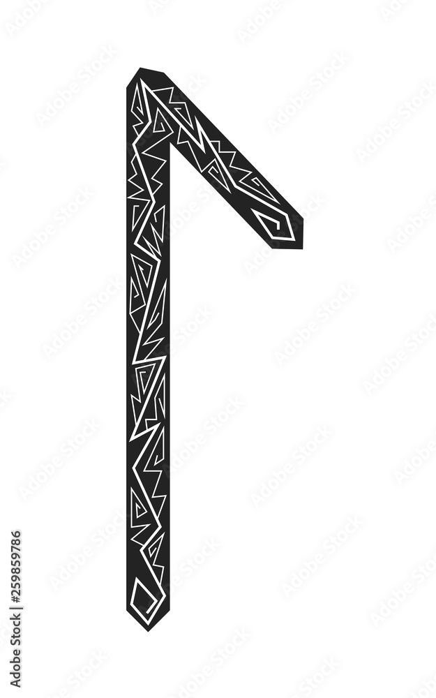 Laguz rune. Ancient Scandinavian runes. Runes senior futarka. Magic ...