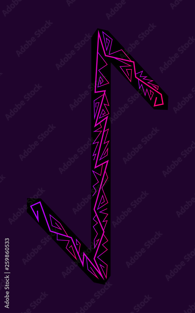 Rune Eihwaz. Ancient Scandinavian runes. Runes senior futarka. Magic ...