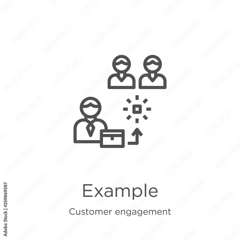 example icon vector from customer engagement collection. Thin line ...