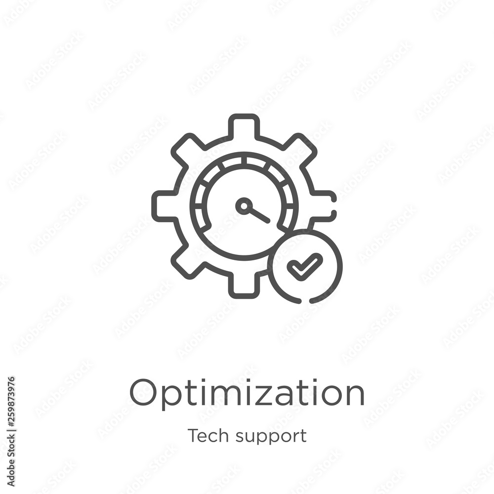 Optimization Icon Vector From Tech Support Collection Thin Line Optimization Icon Vector From Tech Support Collection Thin Line
