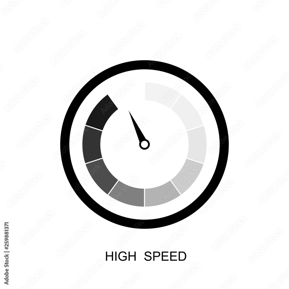 Speedometer or rating meter signs infographic gauge element. High speed ...