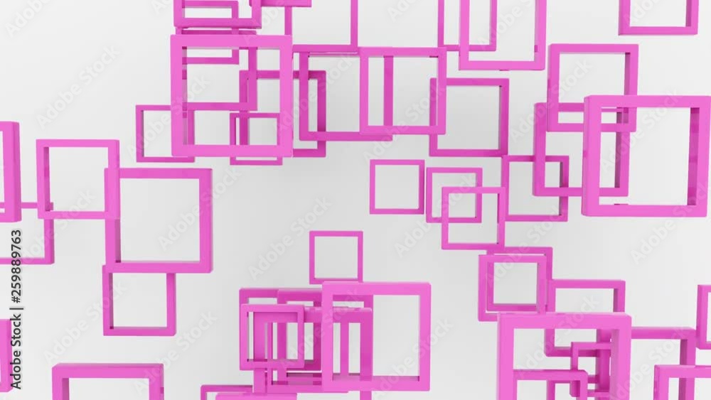 Abstract background 3d color squares shapes 4k animation. Looping ...