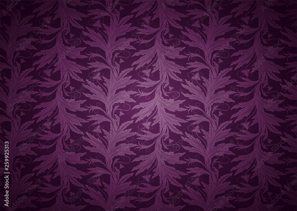 vintage Gothic background in dark purple, magenta, amaranthine with ...