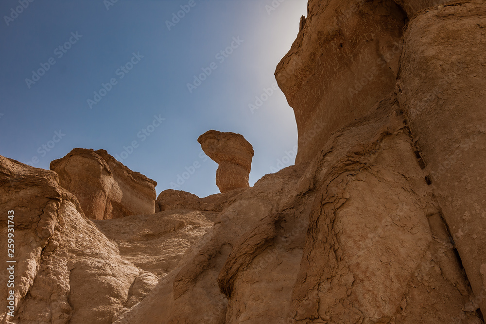 Sandstone formations around Al Khobar Caves (Jebel Qarah), Al Hofuf ...