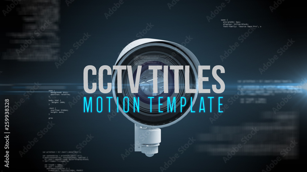 CCTV Titles Stock Template | Adobe Stock