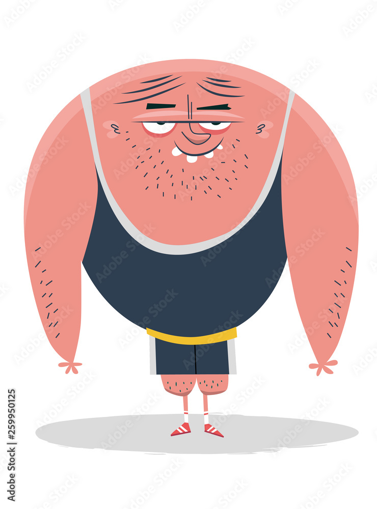 Bodybuilder Cartoon Illustration - Fitnesscenter Workout Guy Stock ...