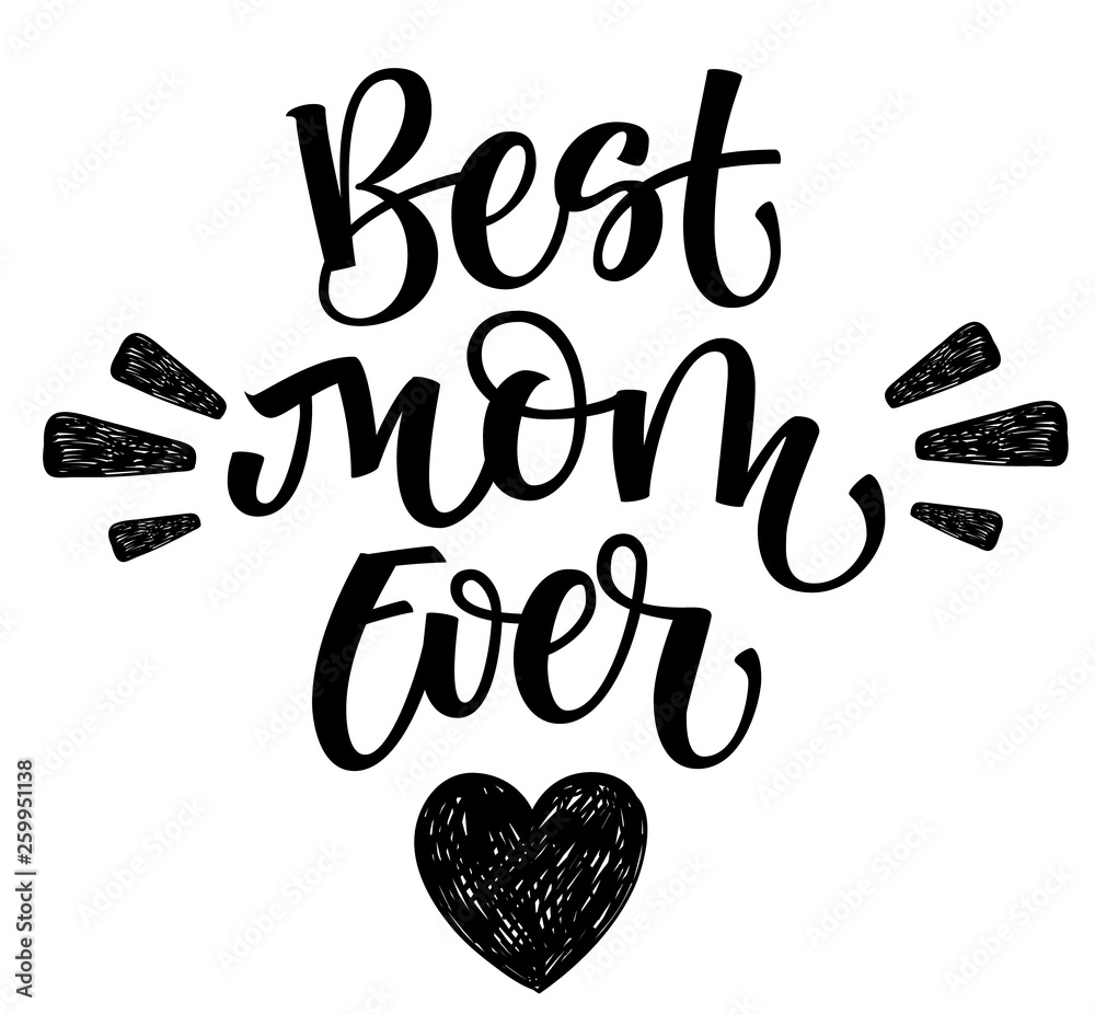 Mom Written In Calligraphy