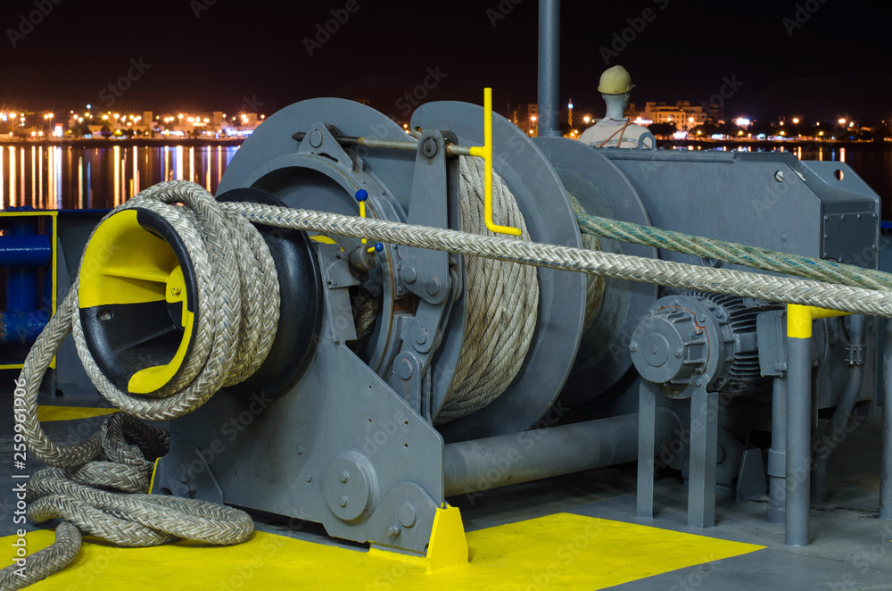 Mooring winch Stock Photo | Adobe Stock