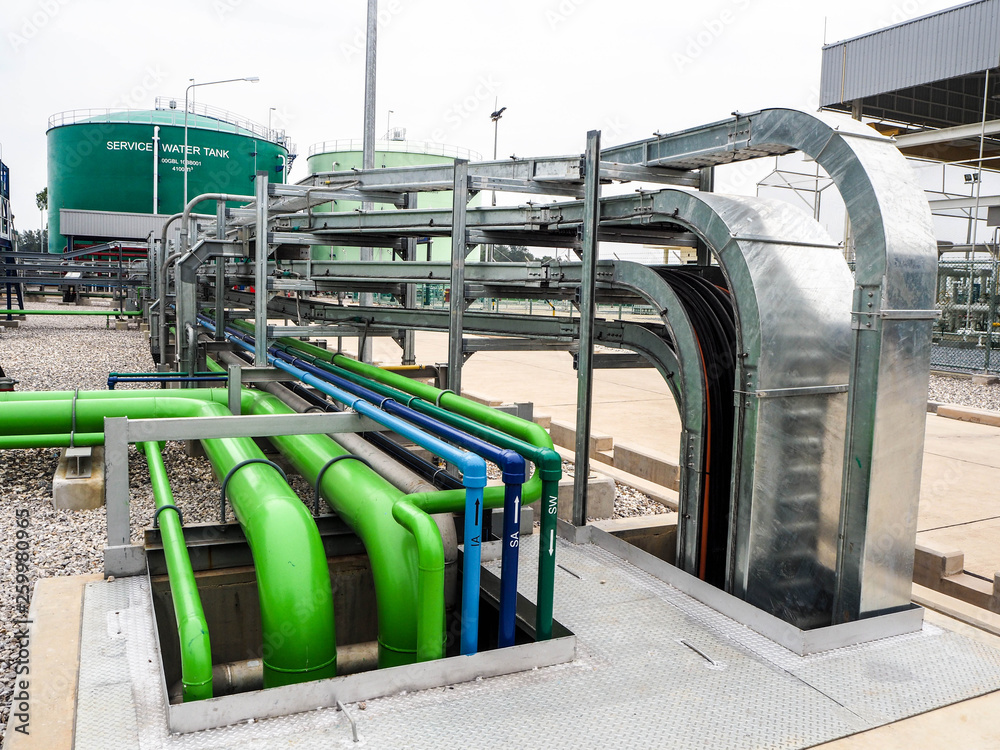 Cable tray in power plant. Stock Photo | Adobe Stock