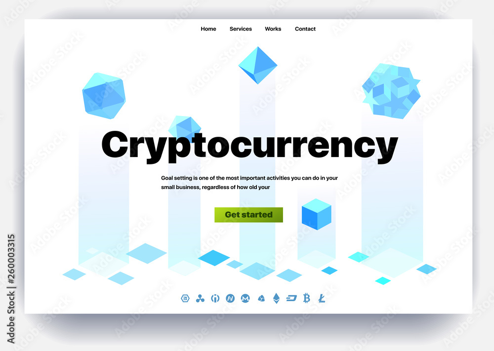 Cryptocurrency website. Cryptocurrency and digital money technology ...