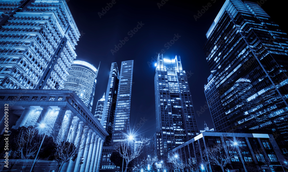 Urban Nightscape Architecture Street and Fuzzy Car Lights.. Stock Photo ...