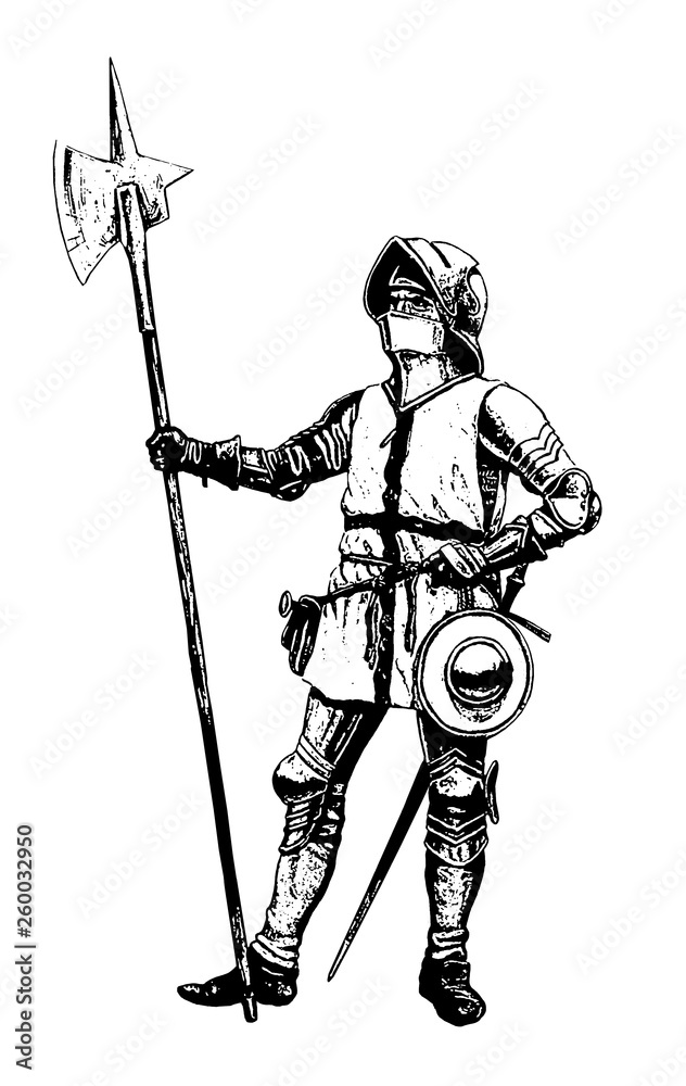 Medieval Soldier Drawing