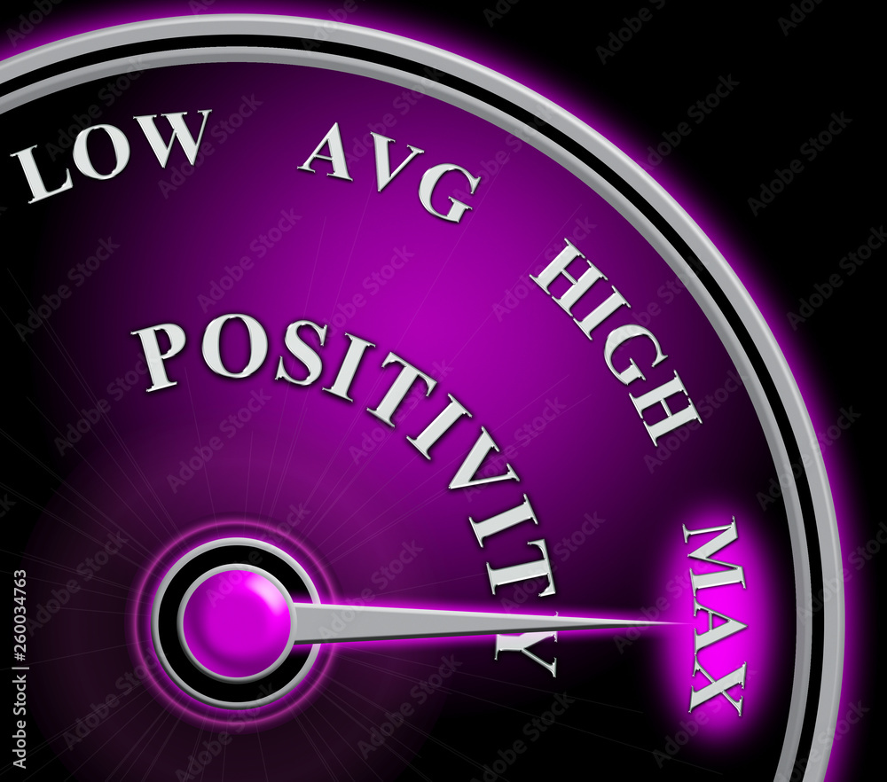 Positive Versus Negative Gauge Depicting Reflective State Of Mind - 3d ...