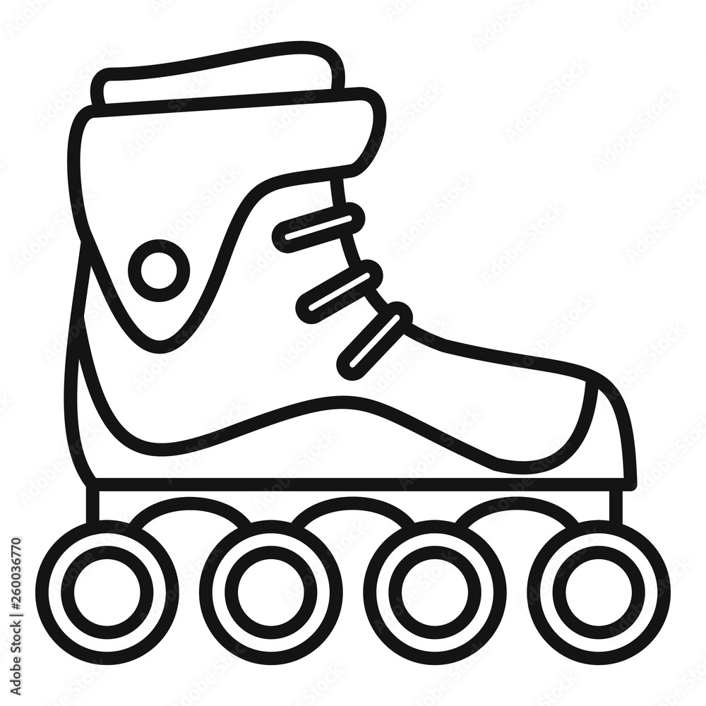 Freestyle inline skates icon. Outline freestyle inline skates vector ...