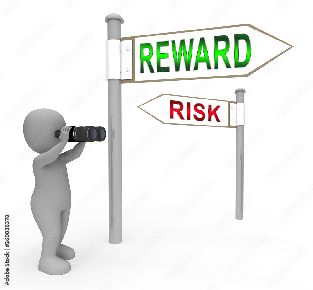 Risk Vs Reward Strategy Signs Depicts The Hazards In Obtaining Success ...