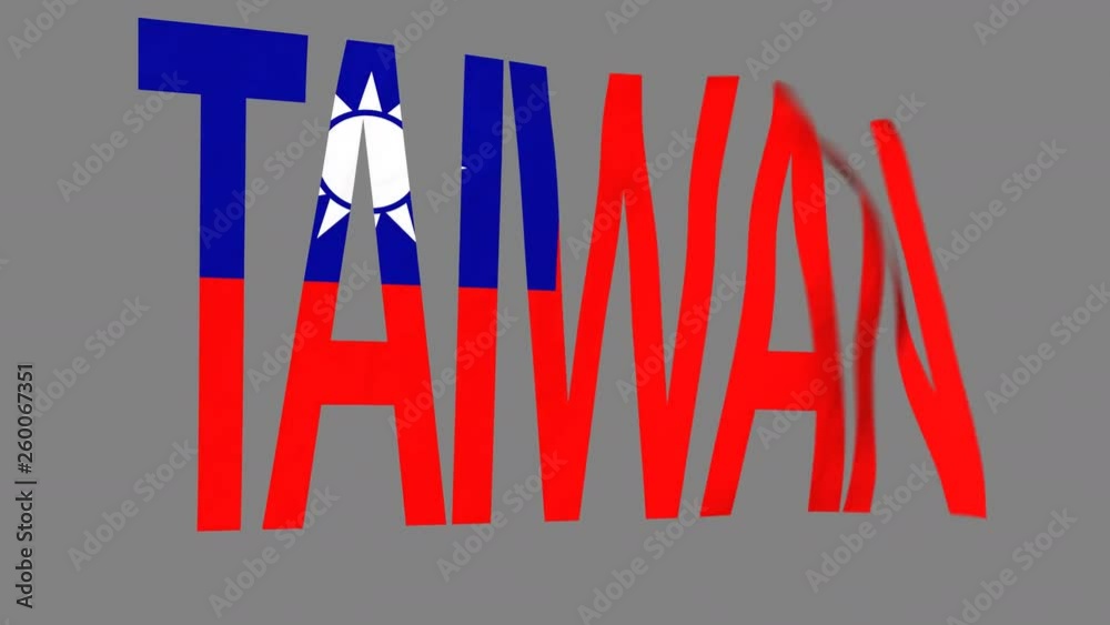 The animated letters of the word 'Taiwan' in national colors are ...