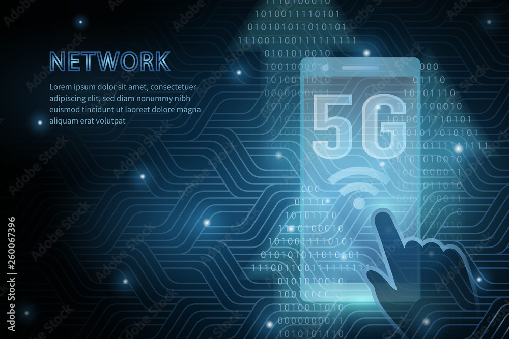 5G technology transparent mobile phone geometry cross frame line vector ...