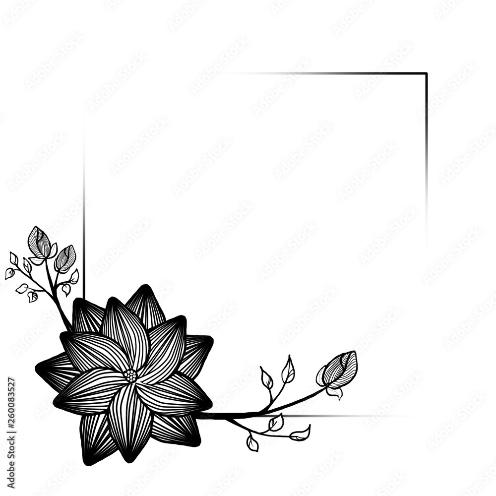 Creative white flower background Stock Illustration | Adobe Stock