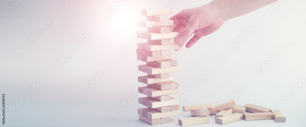 Board game tower of wood sticks Stock Photo | Adobe Stock