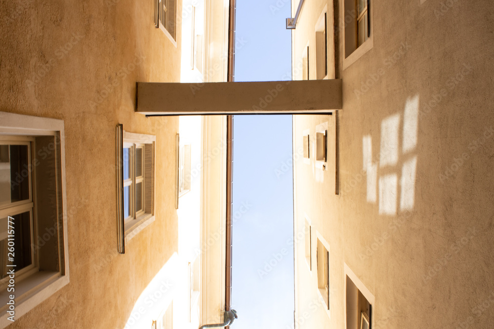 sky between buildings Stock Photo | Adobe Stock