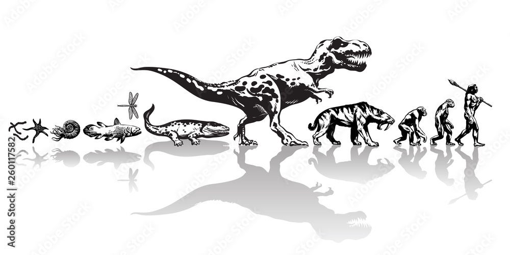 History of life on Earth. Timeline of evolution from prehistoric ...