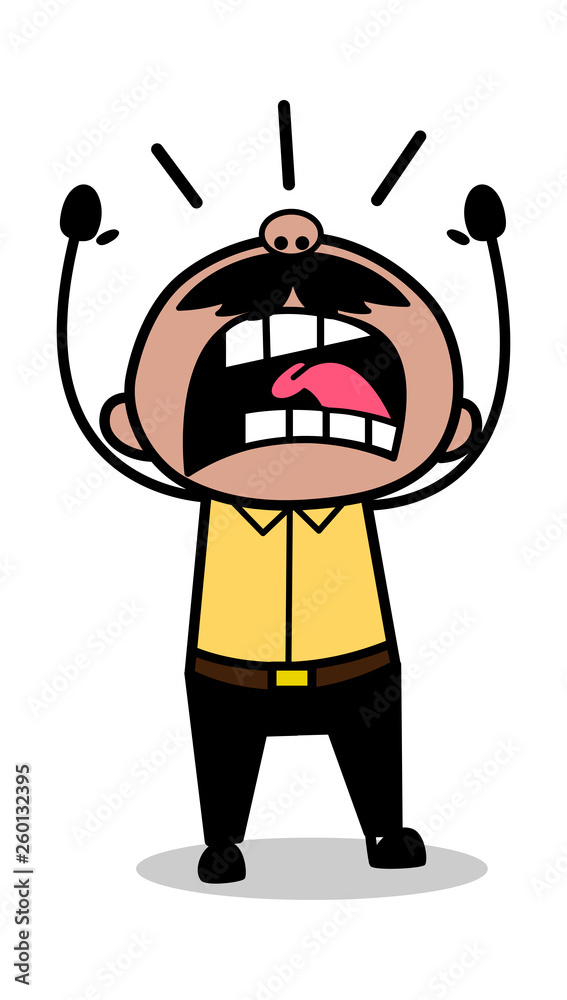 Man Yelling Cartoon