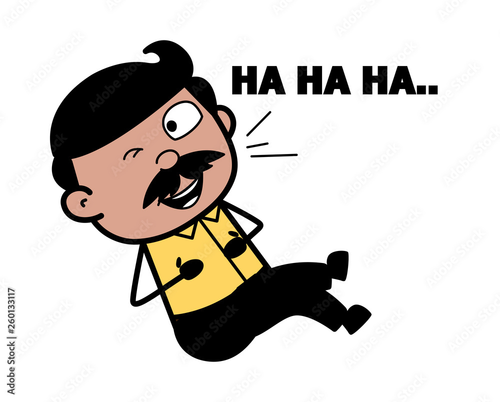 Laughing with Winking Eye - Indian Cartoon Man Father Vector ...