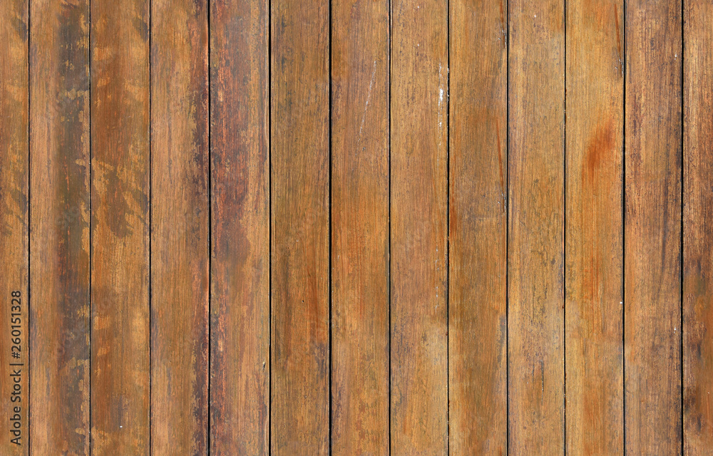 seamless texture, solid wooden narrow boards old with shabby brown ...