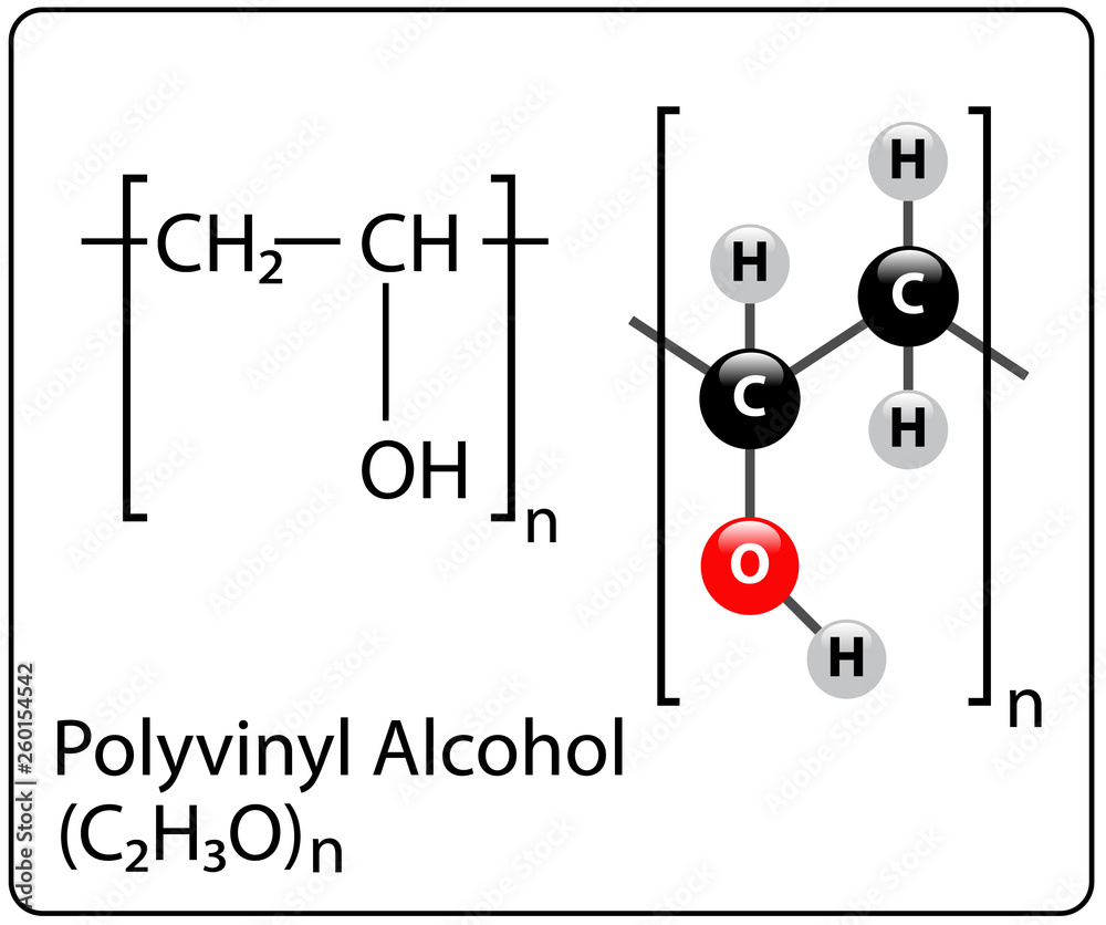 Polyvinyl Alcohol Molecule Structure Stock Vector | Adobe Stock Polyvinyl Alcohol Molecule Structure Stock Vector | Adobe Stock