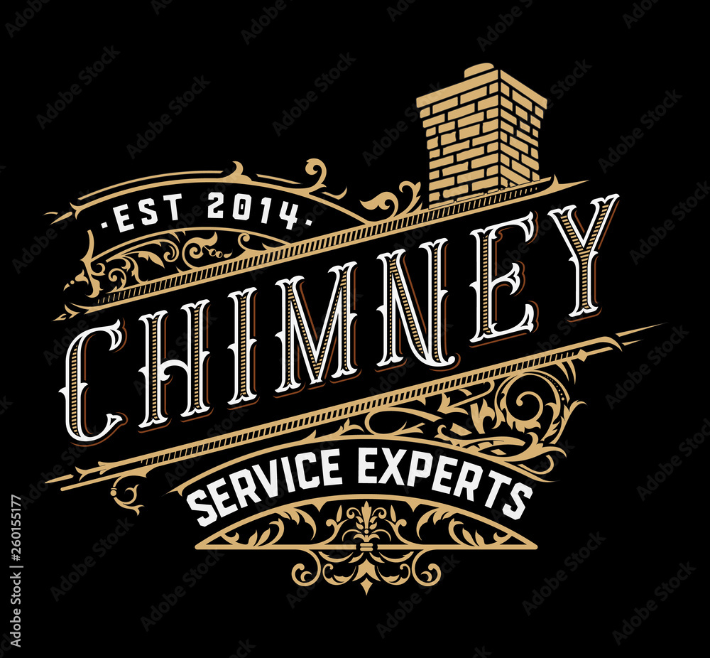 Vintage Chimney logo. Vector layered Stock Vector | Adobe Stock