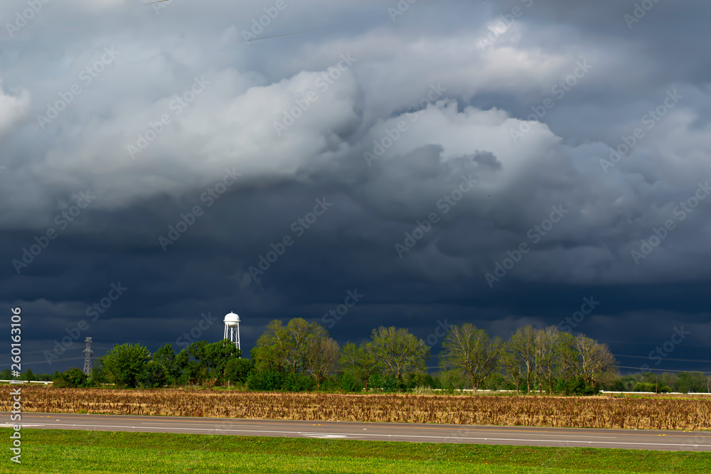 Storm Clouds Gathering Over Water