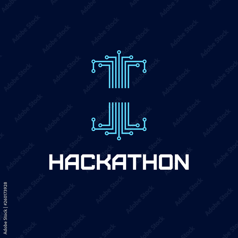 Hackathon Logo Vector. letter H Stock Vector | Adobe Stock
