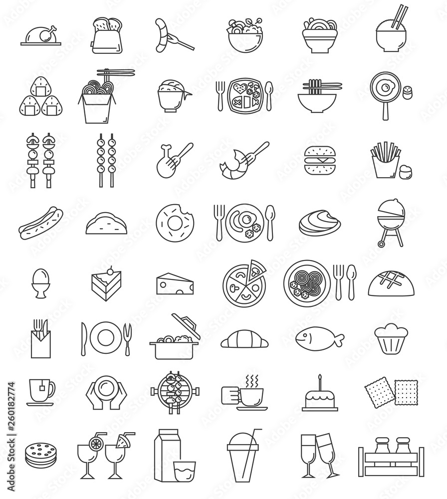 vector food icon set for resturant,banner,logo,printing,business card ...