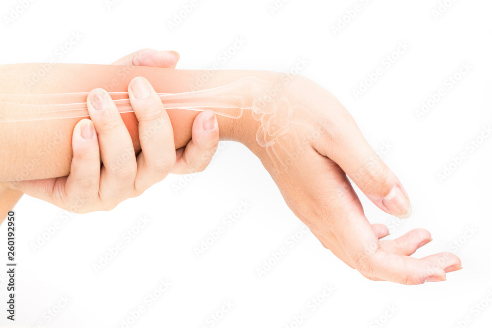 forearm bones injury white background forearm pain Stock Photo | Adobe ...