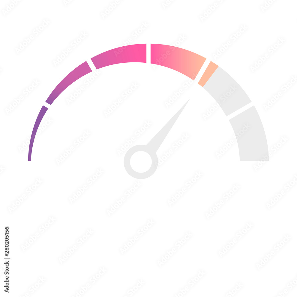 Speedometer Tachometer Indicator Icons Performance Measurement White Background Vector