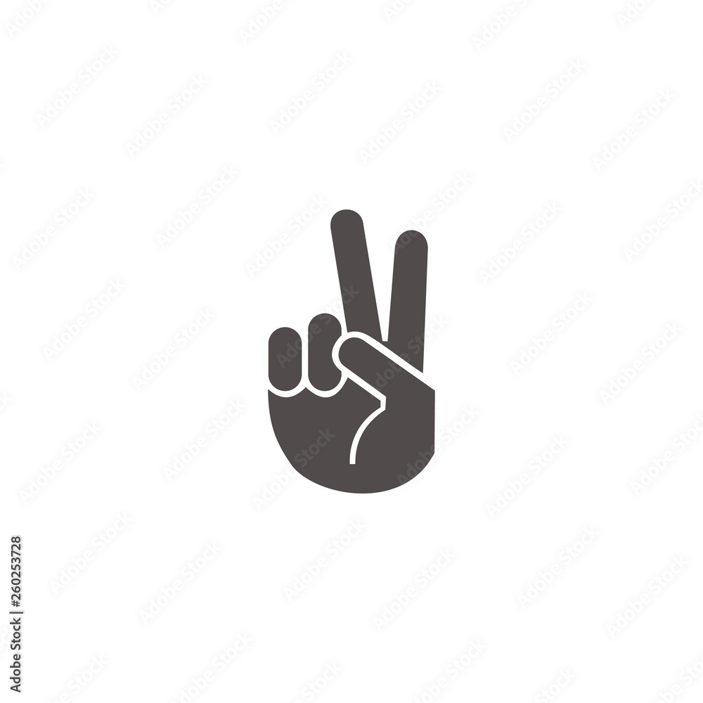 Peace hand gesture icon Stock Illustration | Adobe Stock