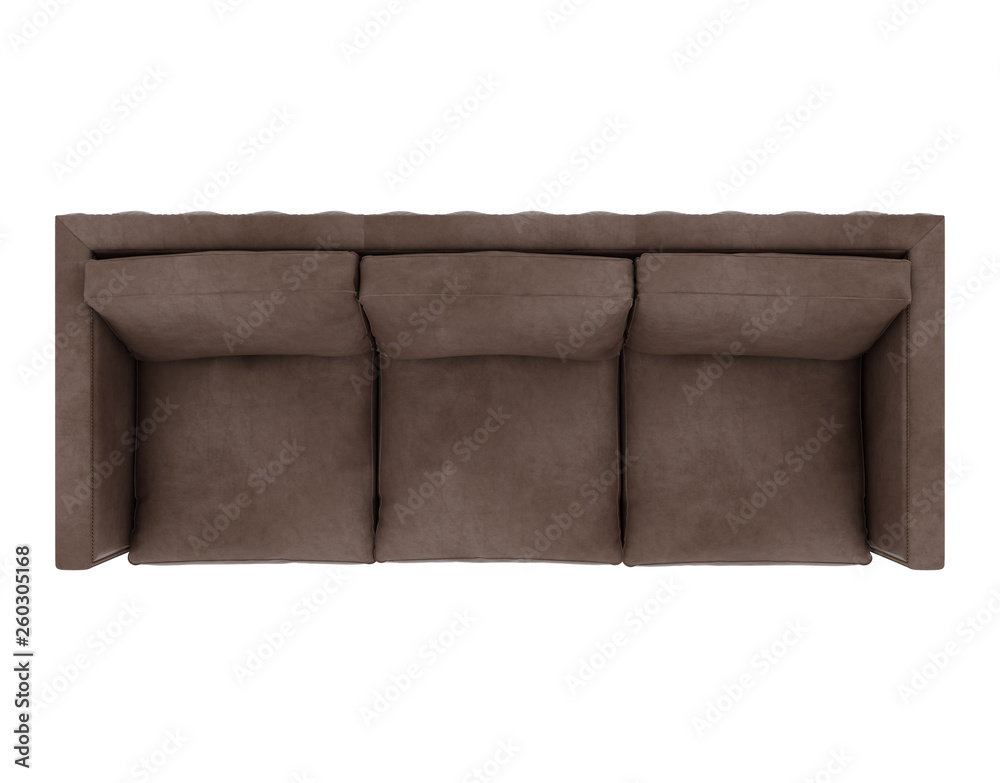 sofa top view on white background Stock Photo | Adobe Stock