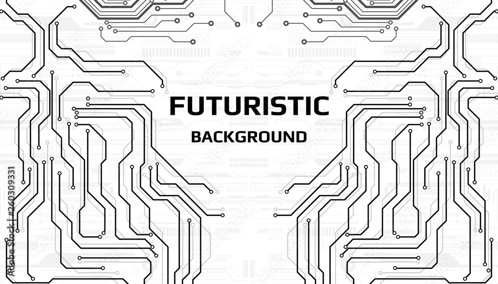 Circuit board grayscale tone futuristic digital technology ...