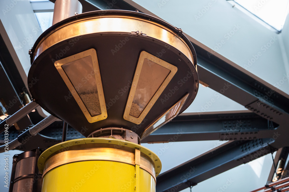 Elements of interior of a modern coffee roastery factory Stock Photo ...
