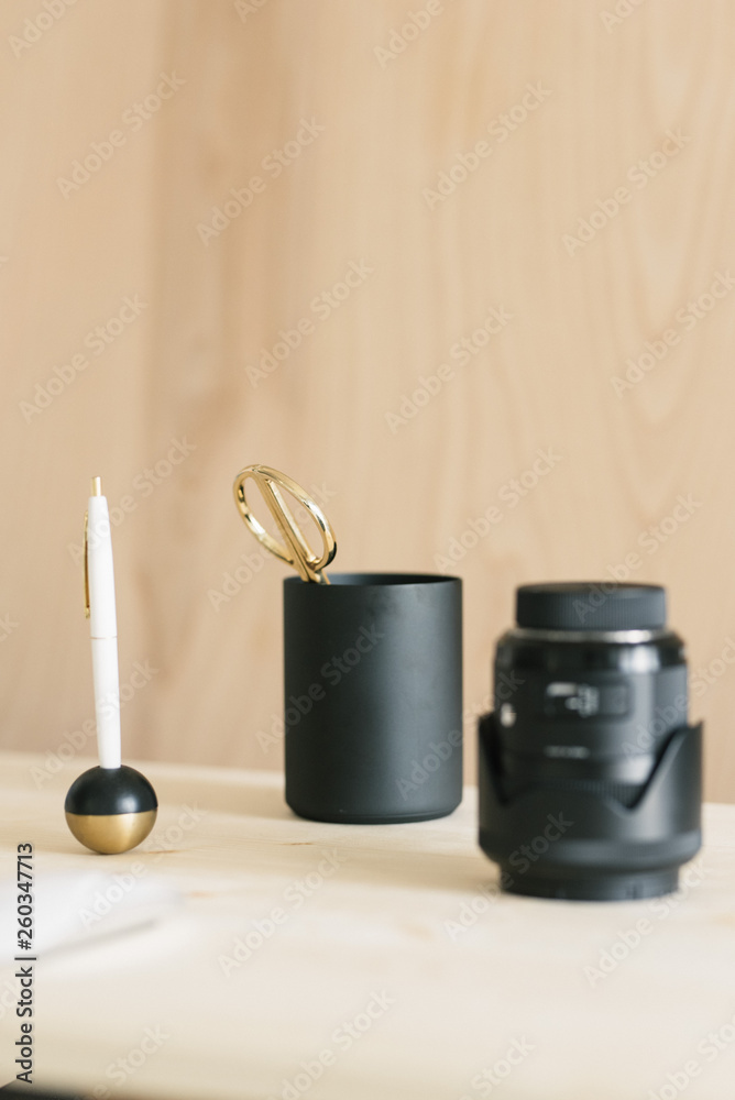 Photographer's Desk Setup Stock Photo | Adobe Stock