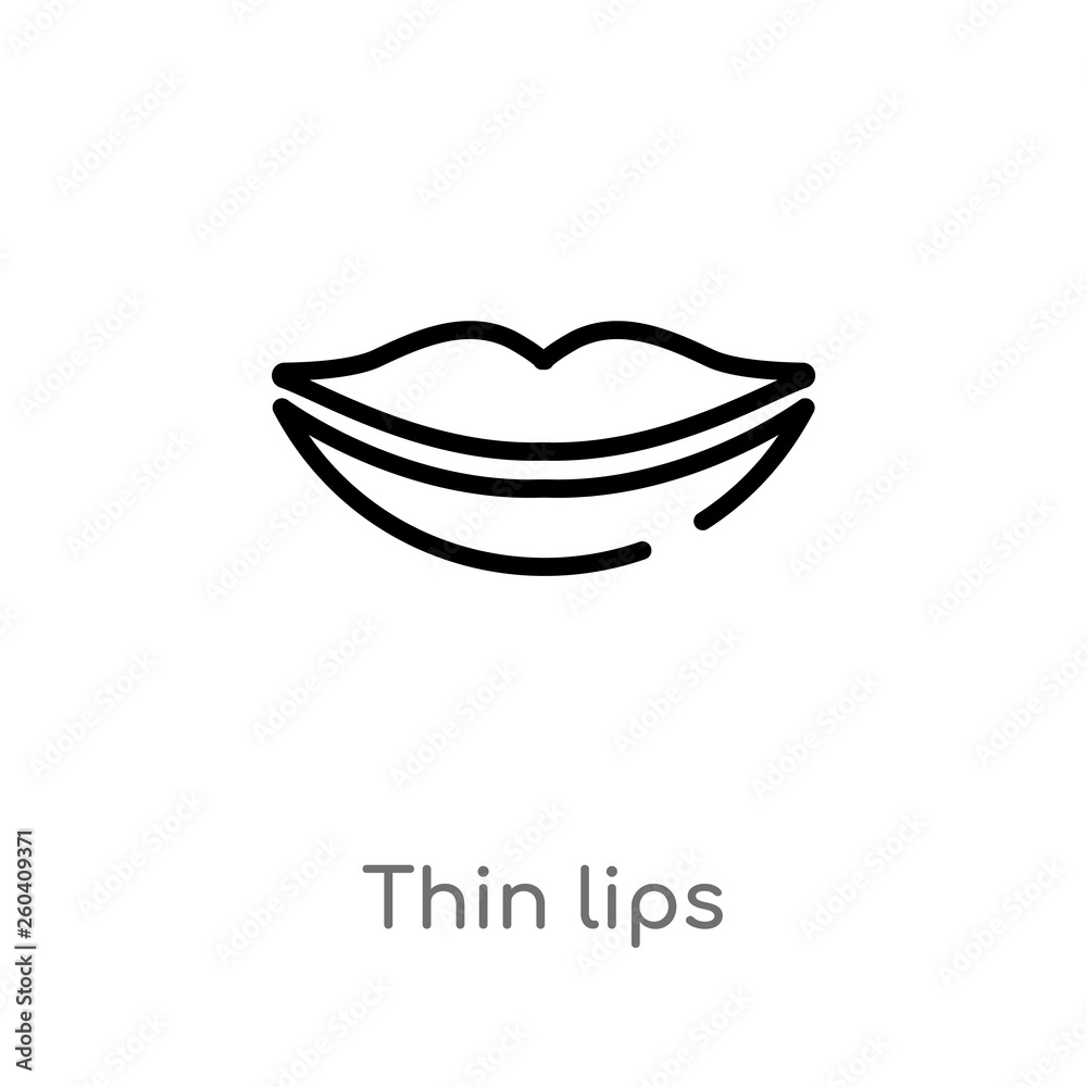 Lip Outline Vector