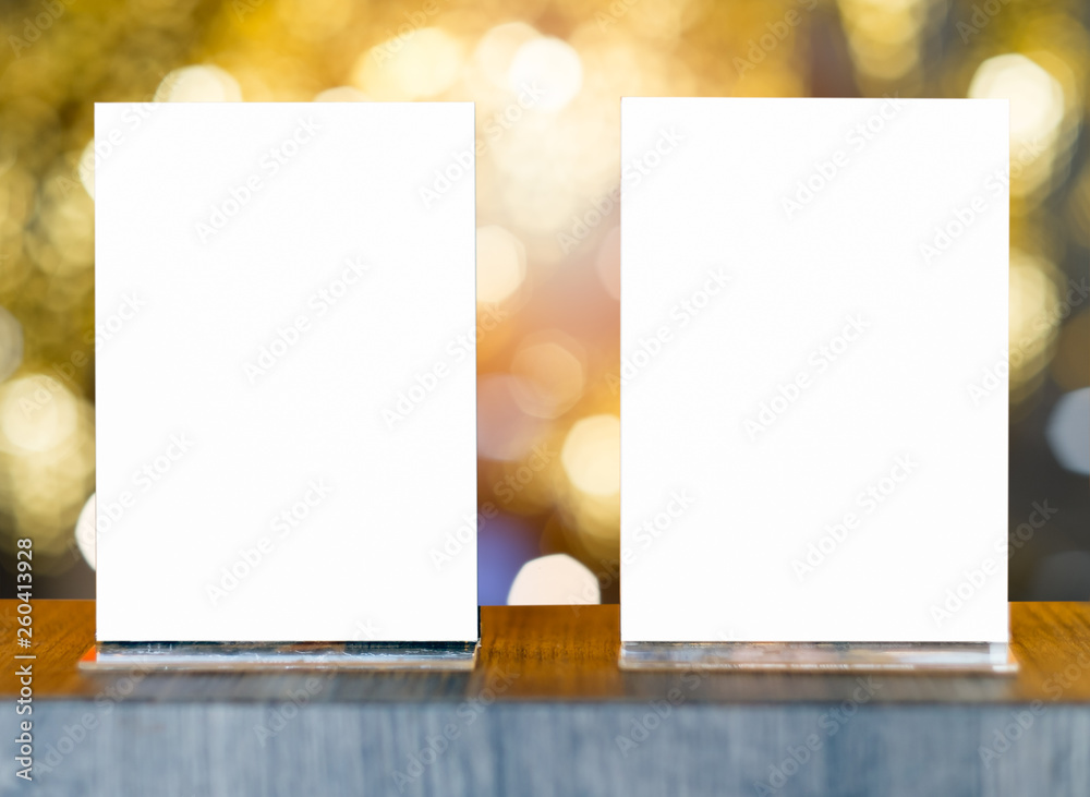 Mock up Menu frame in Bar restaurant Stock Photo | Adobe Stock