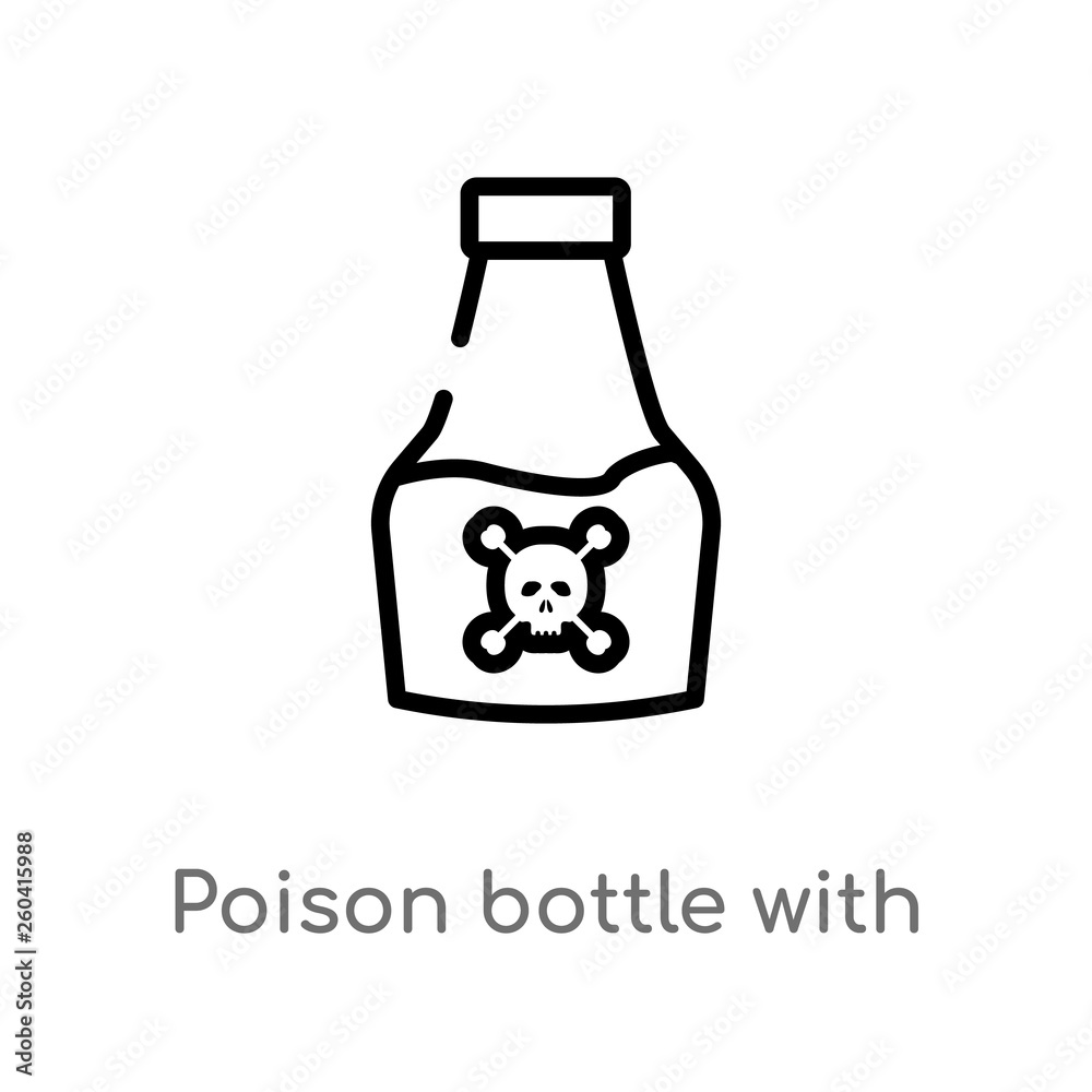 Black And White Poison Bottle