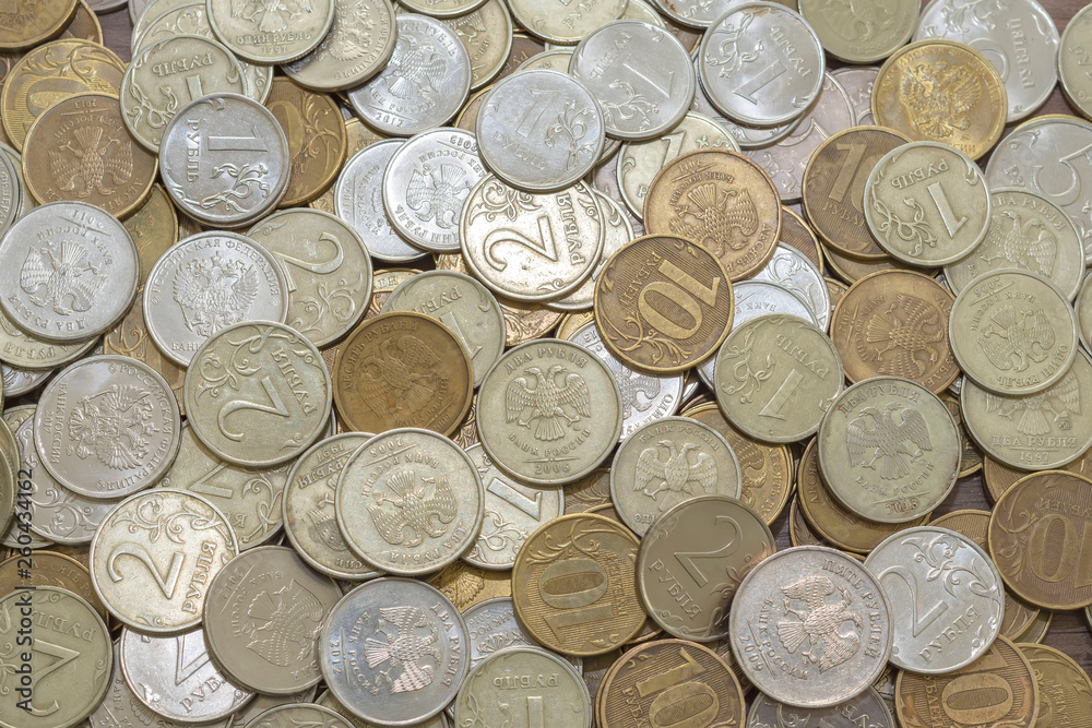 bimetallic coins of rubles of the Russian Federation in denominations ...