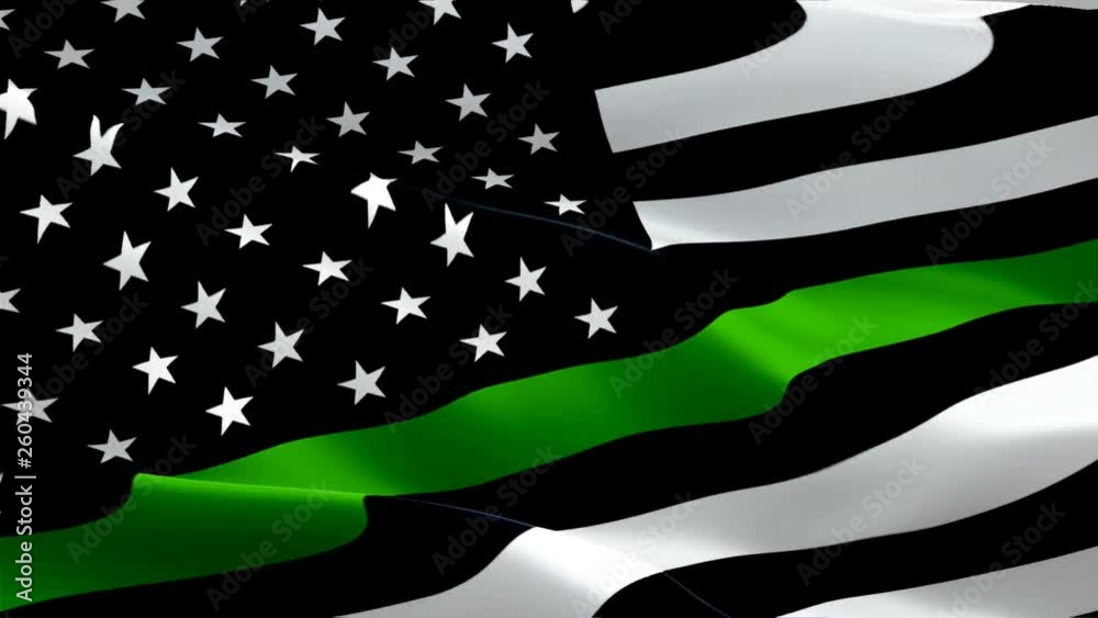 Border Patrol Agents responder Flag Wave Loop waving in wind. Realistic ...