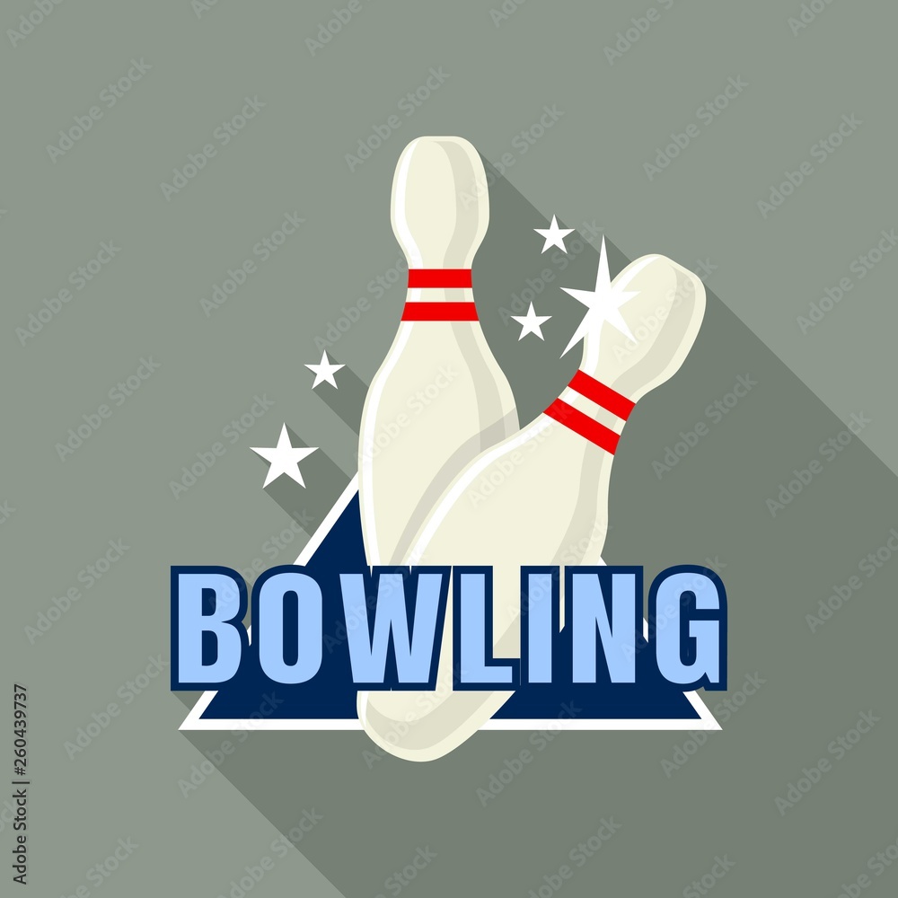 Bowling logo. Flat illustration of bowling vector logo for web design ...