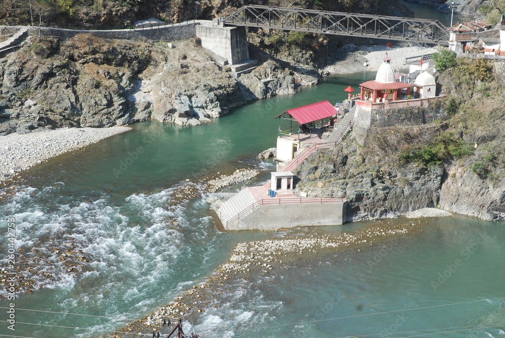 Confluence of Alokananda & Mandakini Stock Photo | Adobe Stock