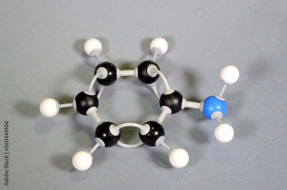 Molecule model of Aniline Stock Photo | Adobe Stock